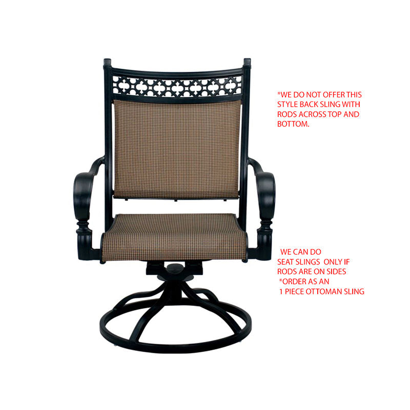 2 Piece Custom Chair Replacement Sling | Item CCS-2pc – Sunniland Patio ...