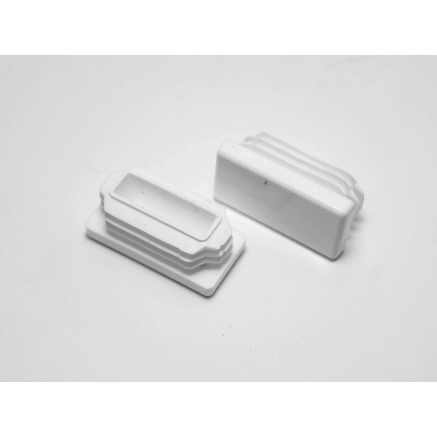 1-1/2" x 3/4" Rectangular Multi Gauge Chair Leg Insert | White | Item ...