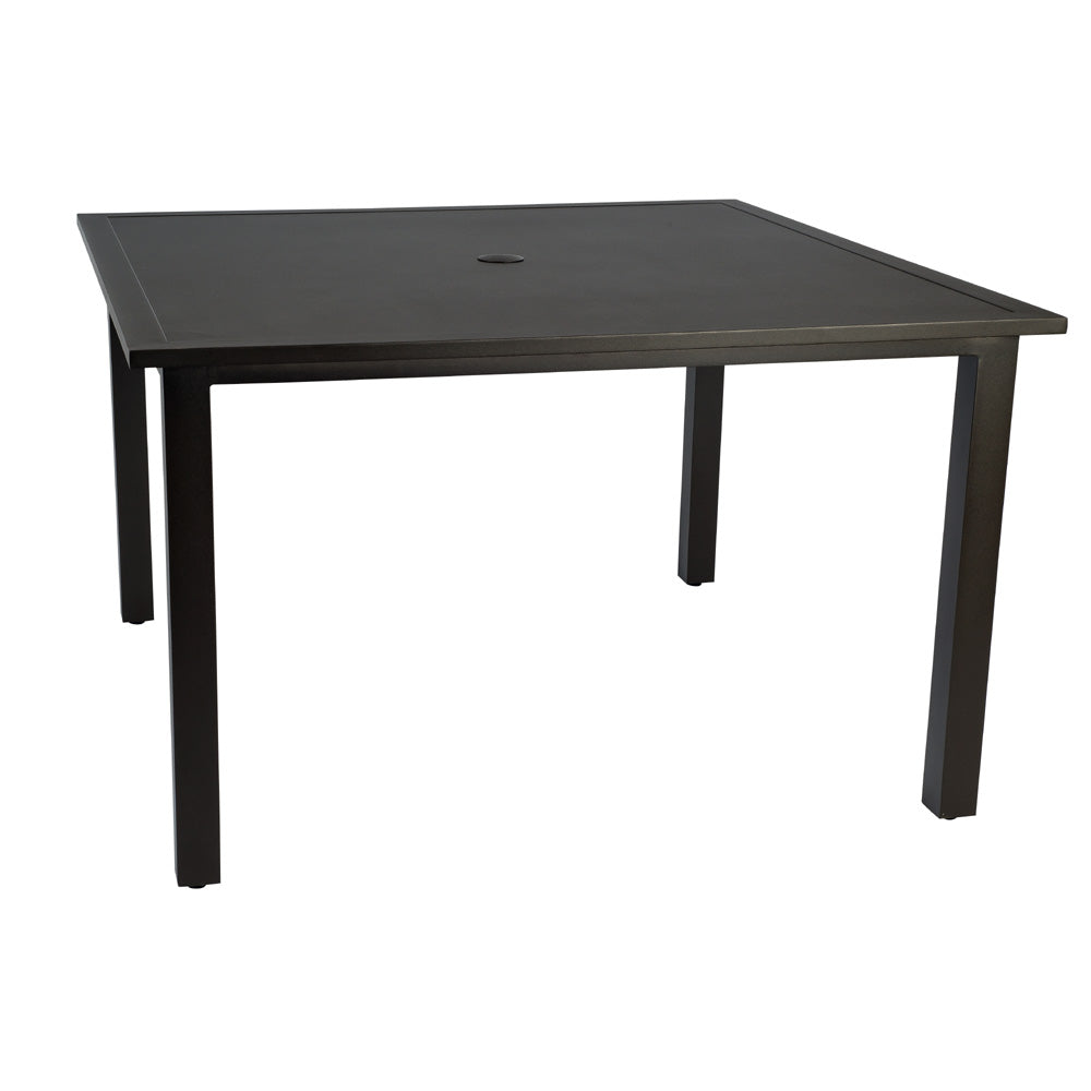 Woodard Elemental Square Umbrella Dining Table – Sunniland Patio ...