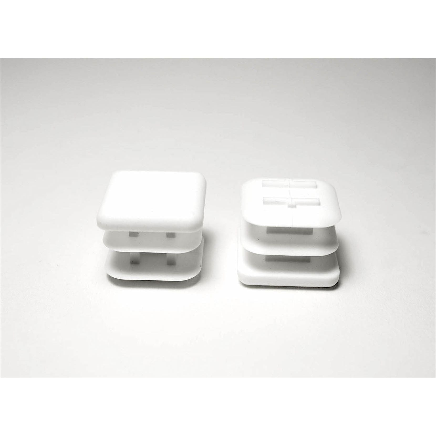 3/4" Square Multi-Gauge Chair Leg Insert | White | Item 30-621 ...