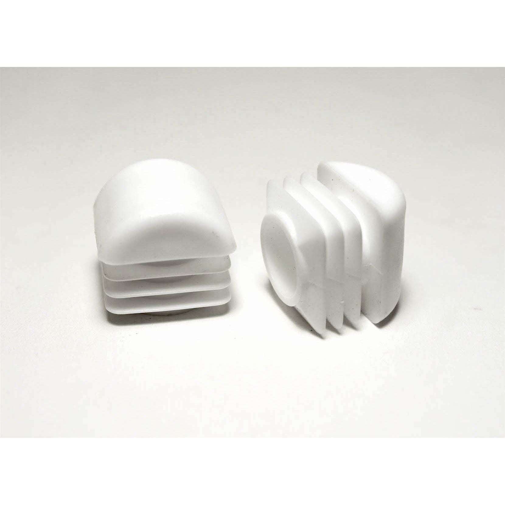 7/8" Square Multi-Gauge Dome Chair Leg Insert | White | Item 30-607 ...
